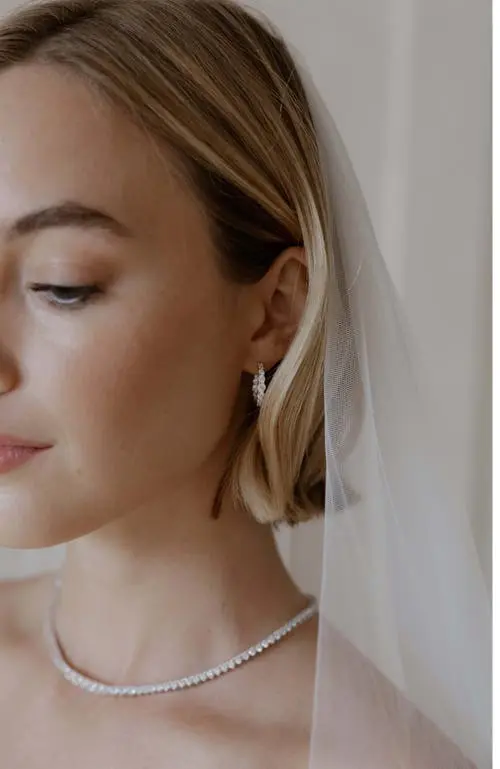 UNTAMED PETALS Icon Crystal Hoop Earrings - Silver