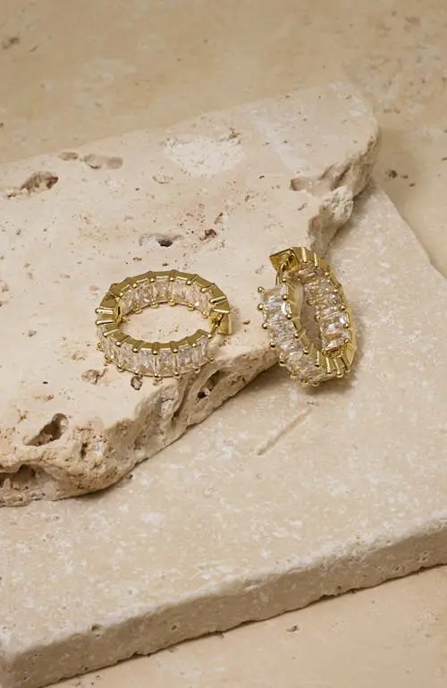 UNTAMED PETALS Taryn Crystal Hoop Earrings