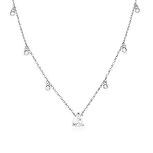 UNTAMED PETALS Miles Crystal Choker - Silver