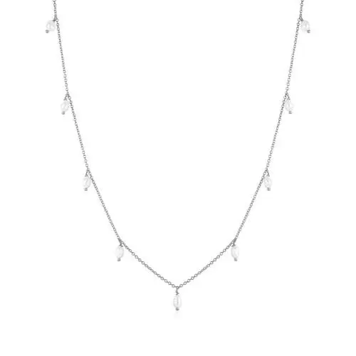 UNTAMED PETALS Angelica Pearl Necklace - Silver