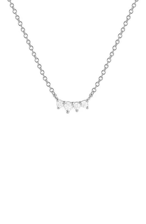 UNTAMED PETALS Annie Crystal Necklace - Silver