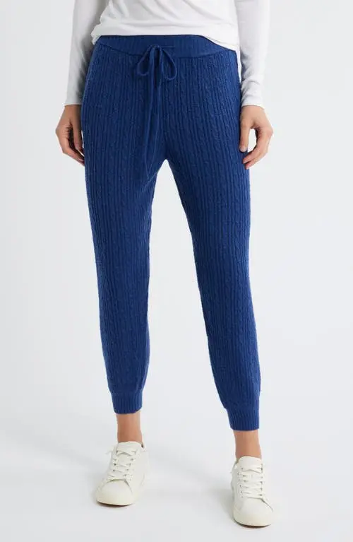 CITY BLUES Cable Knit Jogger - Twilight