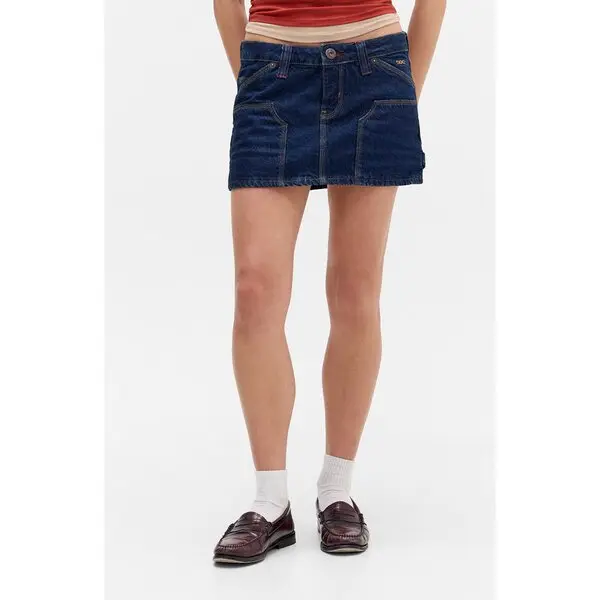 BDG URBAN OUTFITTERS Carpenter Denim Miniskirt - Rinse