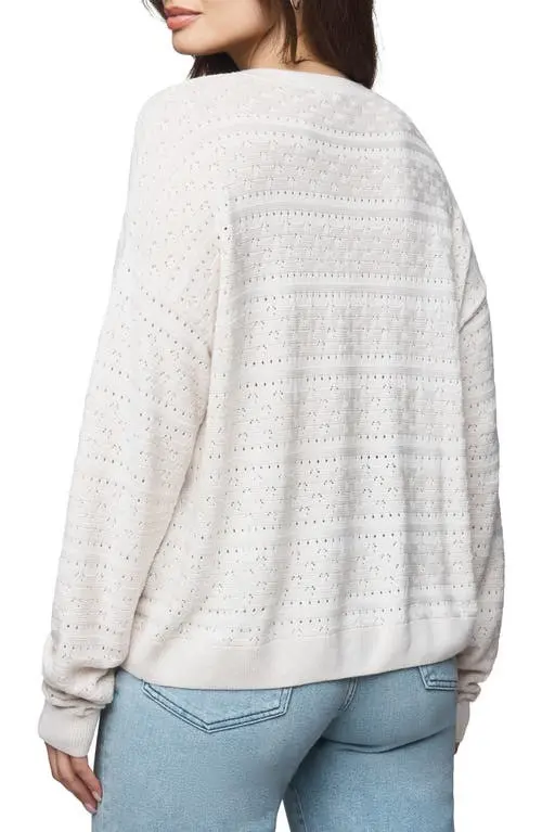 Splendid Georgie Oversize Pointelle Sweater - Pale Oak Heather