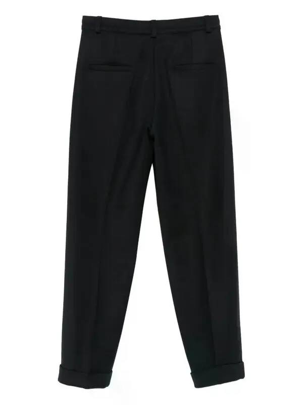 Alpha Studio Pleated Trousers With Turn-up Cuffs