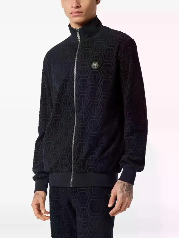 Philipp Plein Hexagon Logo Zip-up Jacket