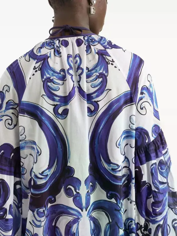 Dolce & Gabbana Majolica-print Cotton Dress