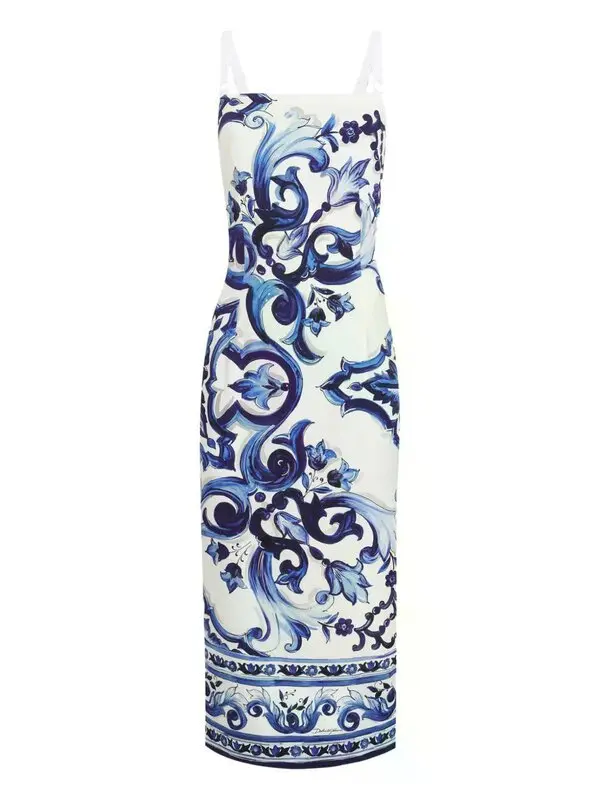 Dolce & Gabbana Majolica Print Midi Dress
