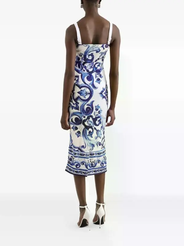 Dolce & Gabbana Majolica Print Midi Dress