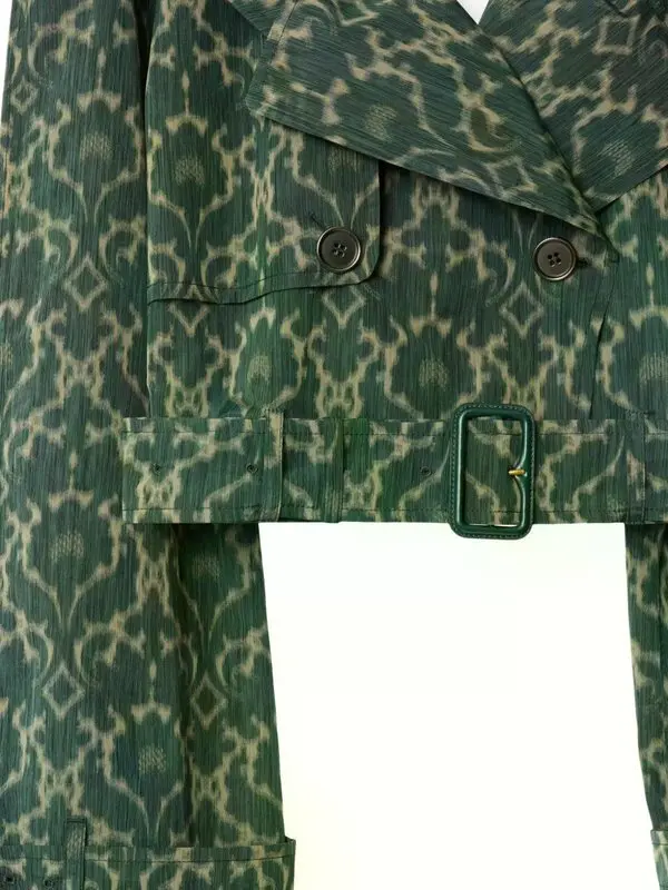 Burberry Graphic Print Belted Cropped Jacket
