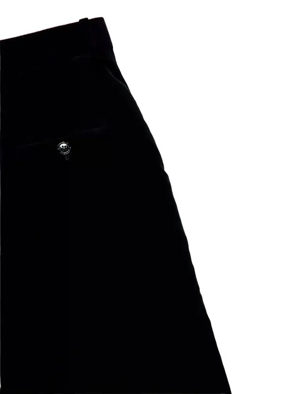 Saint Laurent Velvet Pleated Midi Skirt