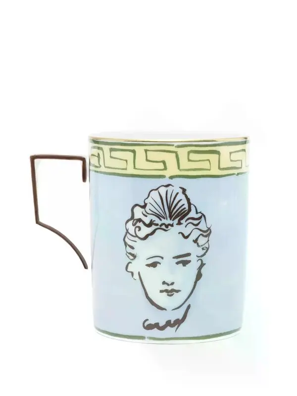 GINORI 1735 Il Viaggio Di Nettuno Luna Porcelain Mug - Blue