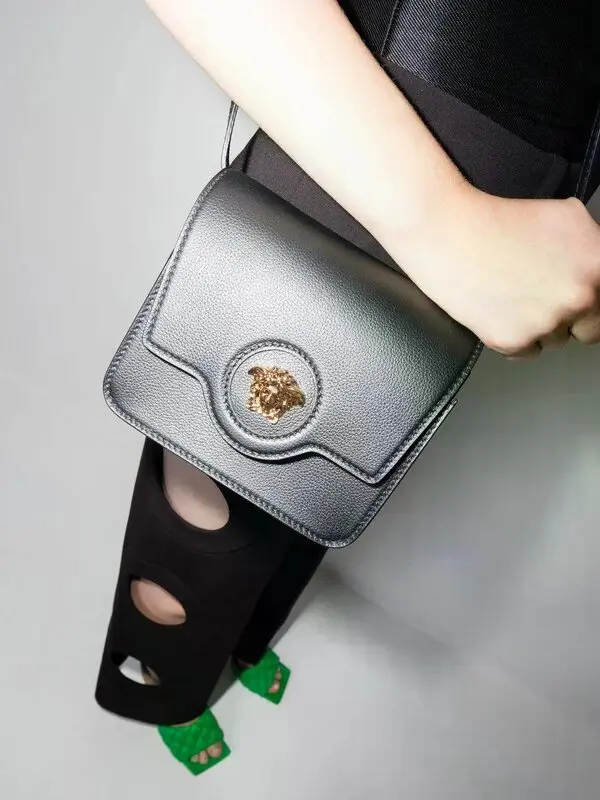 Versace La Medusa Crossbody Bag - Black