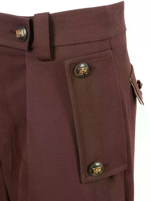 Elisabetta Franchi Pleated Pocket Trousers
