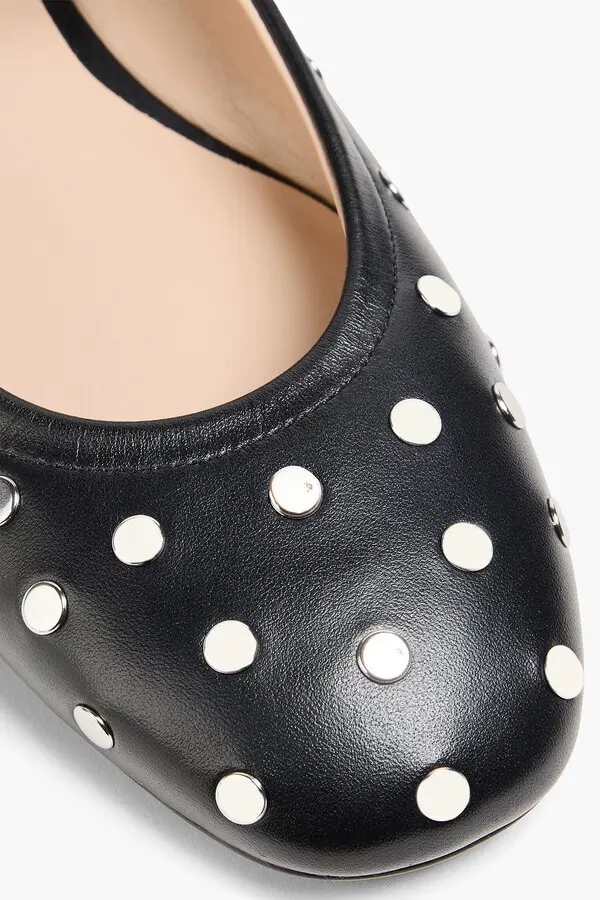 STUART WEITZMAN Claris Studded Mary Jane Flats - Black