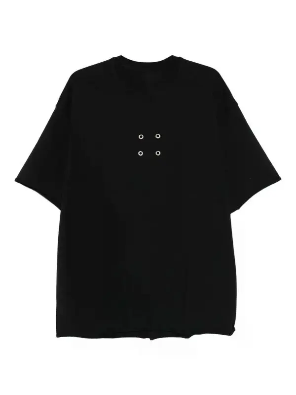 HAMZA Oversized Ii Eyelet-detail T-shirt - Black