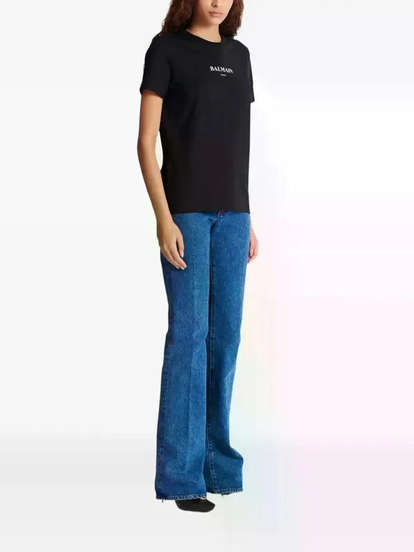 Balmain Logo-embroidered Cotton T-shirt