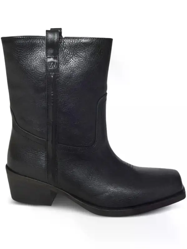 Max Mara 60mm Leather Square-toe Boots