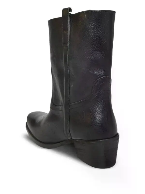 Max Mara 60mm Leather Square-toe Boots