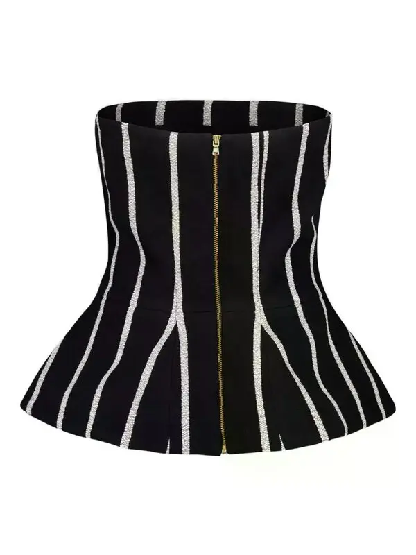 MARRAKSHI LIFE Striped Peplum Top