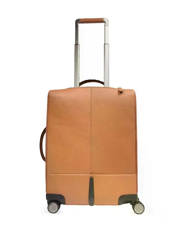 LANCEL Leather Suitcase With Logo Plaque