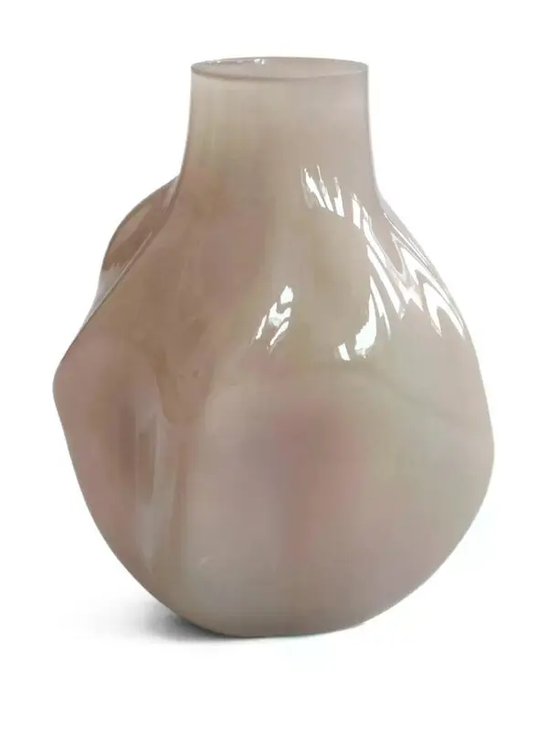 101 COPENHAGEN Medium Bakku Sculpted-glass Vase - Neutrals