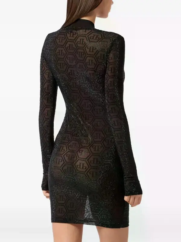Philipp Plein Tulle Mini Dress - Black