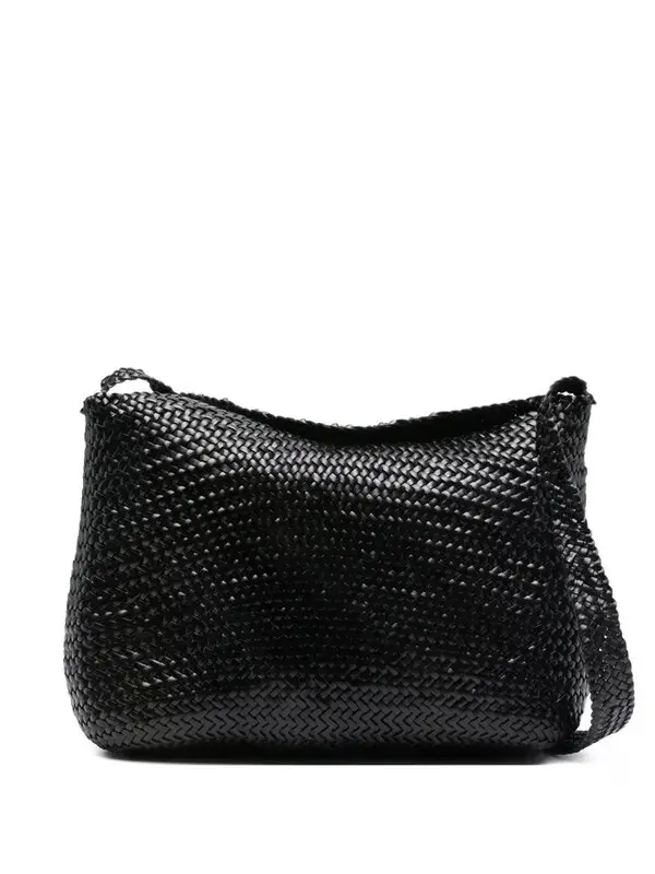 Dragon Diffusion Santa Marta Woven-leather Shoulder Bag - Black