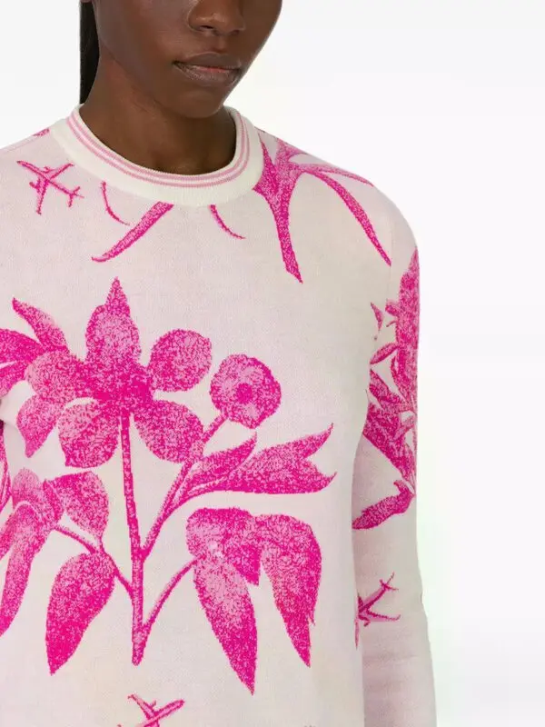 Moschino Floral-print Wool Sweater