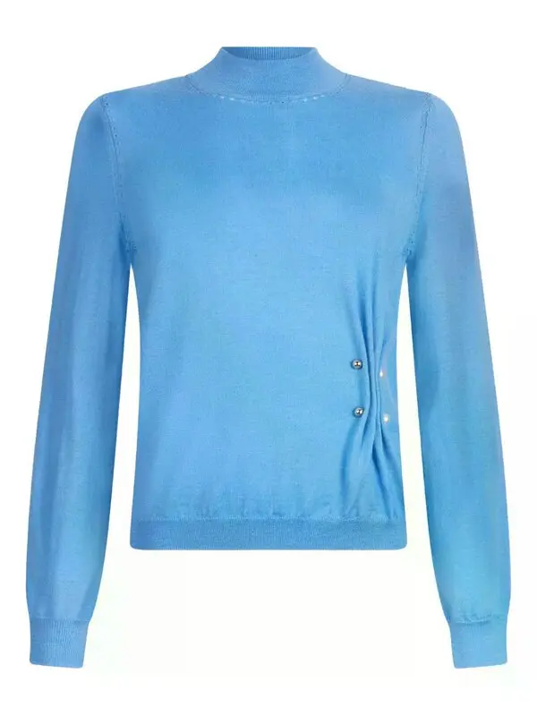 Liu Jo Gathered Bead-embellished Sweater