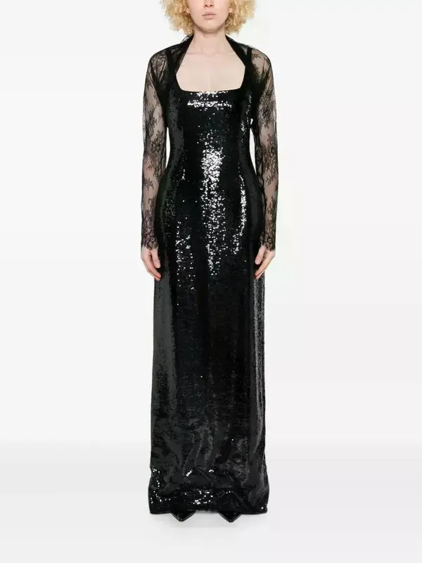 Alberta Ferretti Lace Cropped Jacket