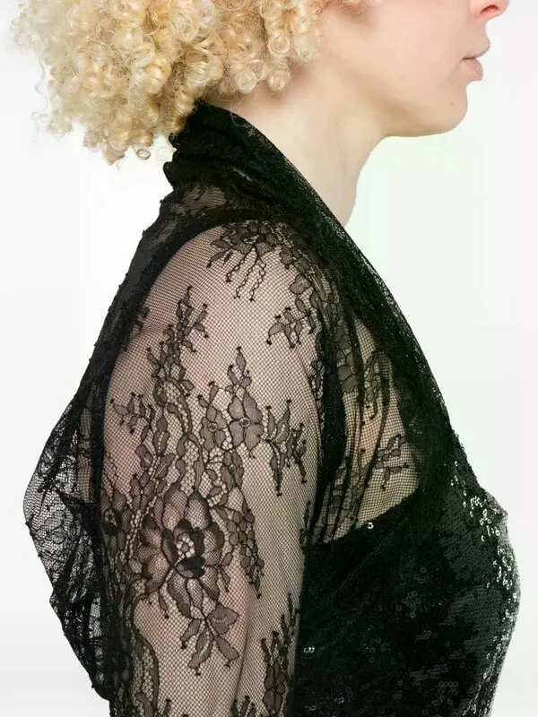 Alberta Ferretti Lace Cropped Jacket