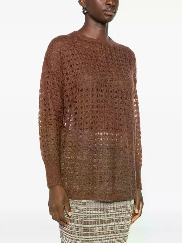 Fabiana Filippi Open-knit Sweater - Brown