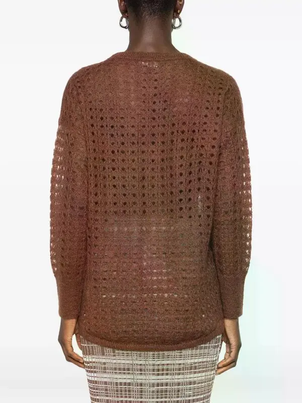 Fabiana Filippi Open-knit Sweater - Brown