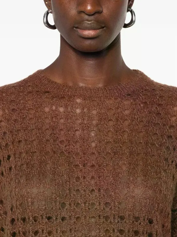 Fabiana Filippi Open-knit Sweater - Brown