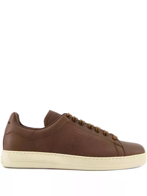 TOM FORD Leather Low-top Sneakers - Brown