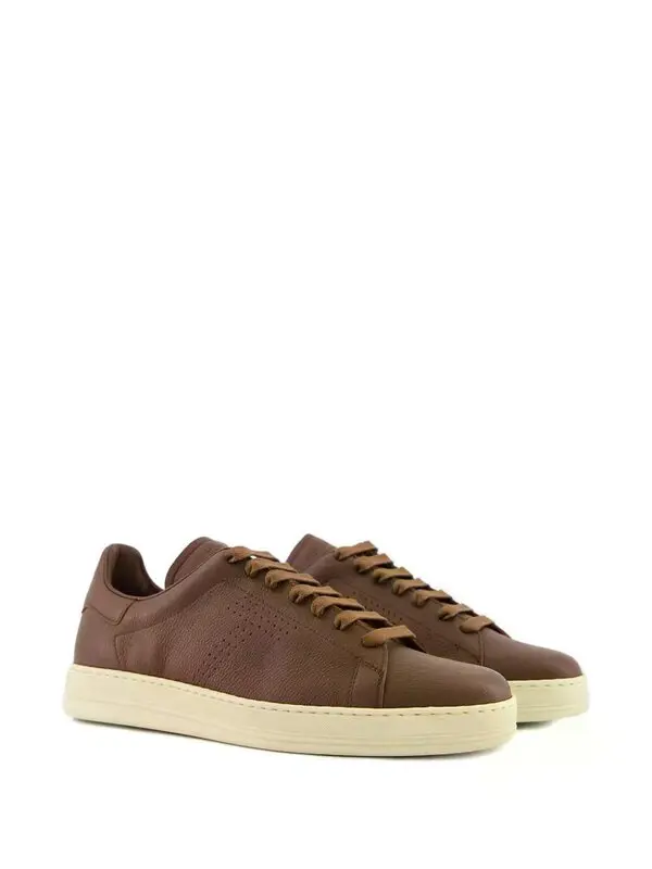 TOM FORD Leather Low-top Sneakers - Brown