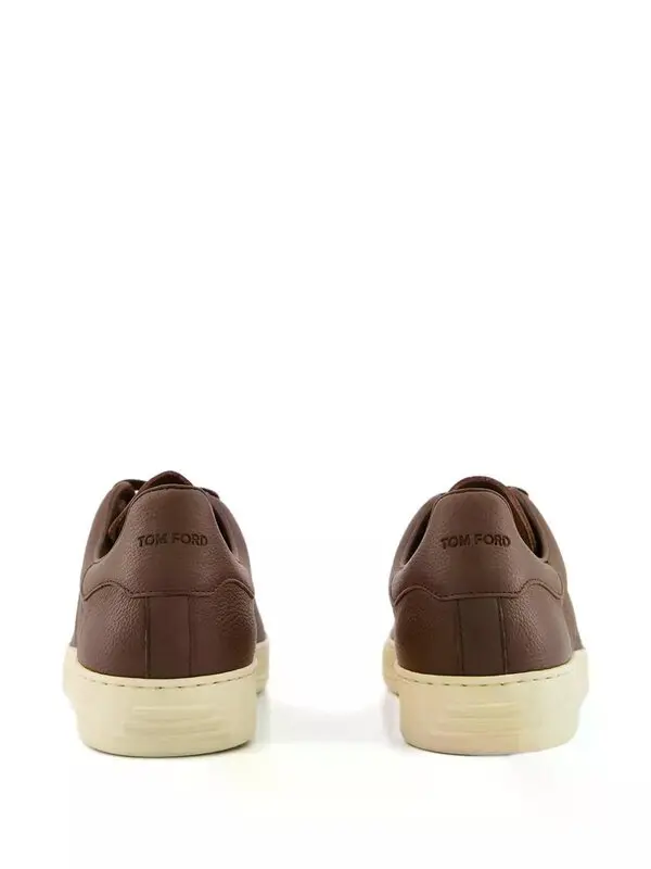 TOM FORD Leather Low-top Sneakers - Brown