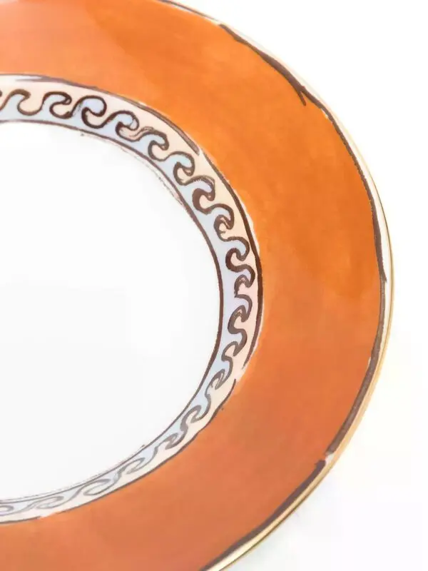 GINORI 1735 Wave-pattern Porcelain Soup Plate Set