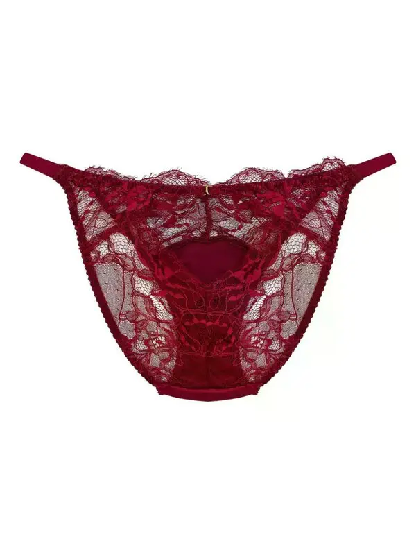 FLEUR OF ENGLAND Lace-trimmed Briefs - Red