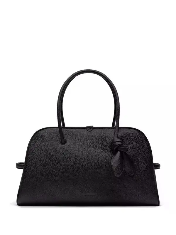 Jacquemus Knot-detail Leather Shoulder Bag - Black