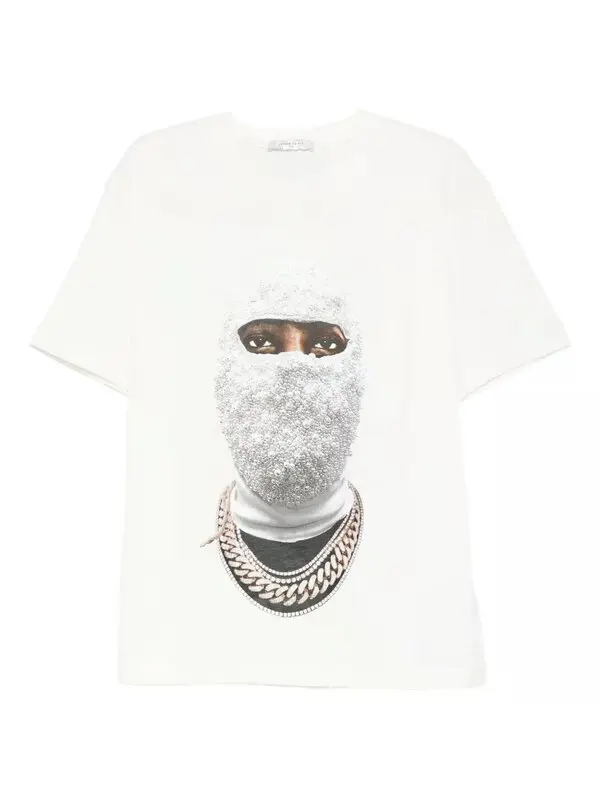 IH NOM UH NIT Mask-print T-shirt - White