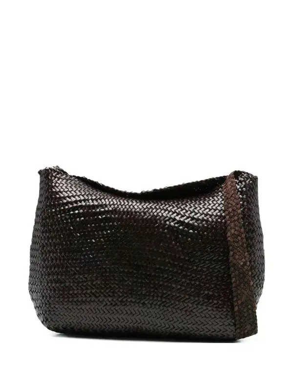 Dragon Diffusion Santa Marta Woven-leather Shoulder Bag - Brown