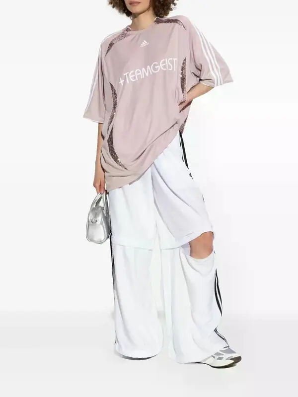 Adidas Sequin-paneled Jersey - Pink