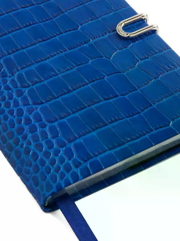 Smythson Crocodile-embossed Notebook