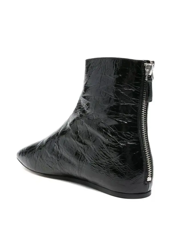 Le Monde Beryl Zip-detail Flat Ankle Boots