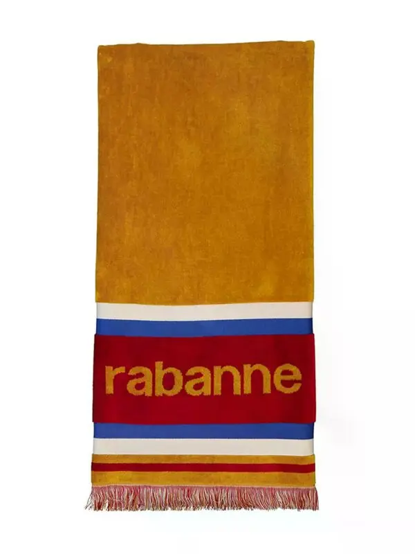 Rabanne Striped Beach Towel - Orange