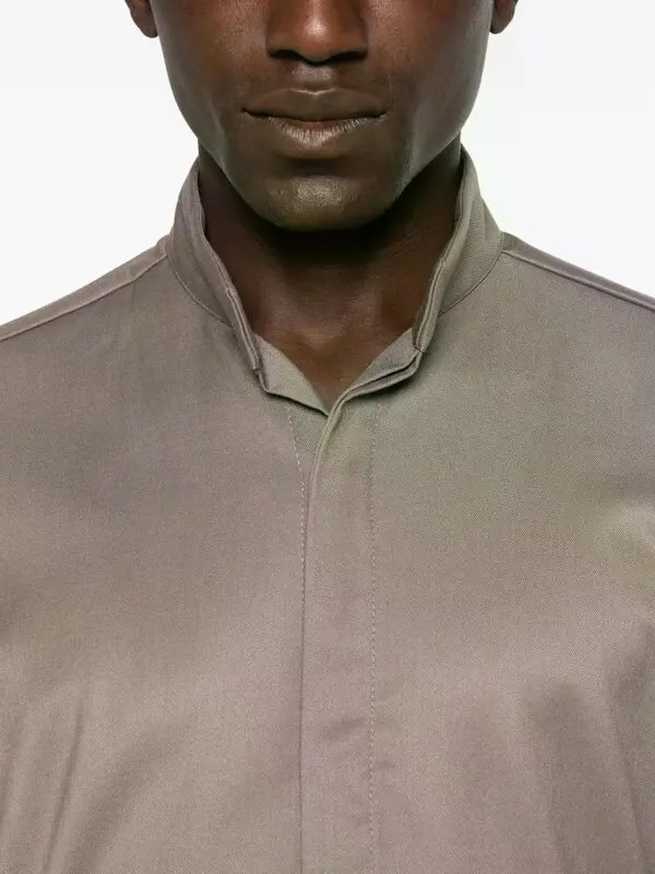 HAMZA Thom Frayed-hem Collared Shirt