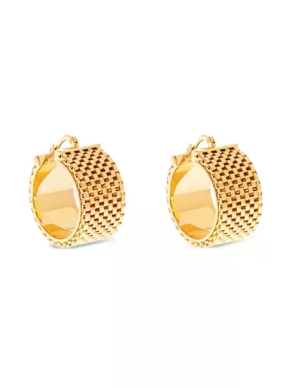 JIL SANDER Chain-link Hoop Earrings - Gold