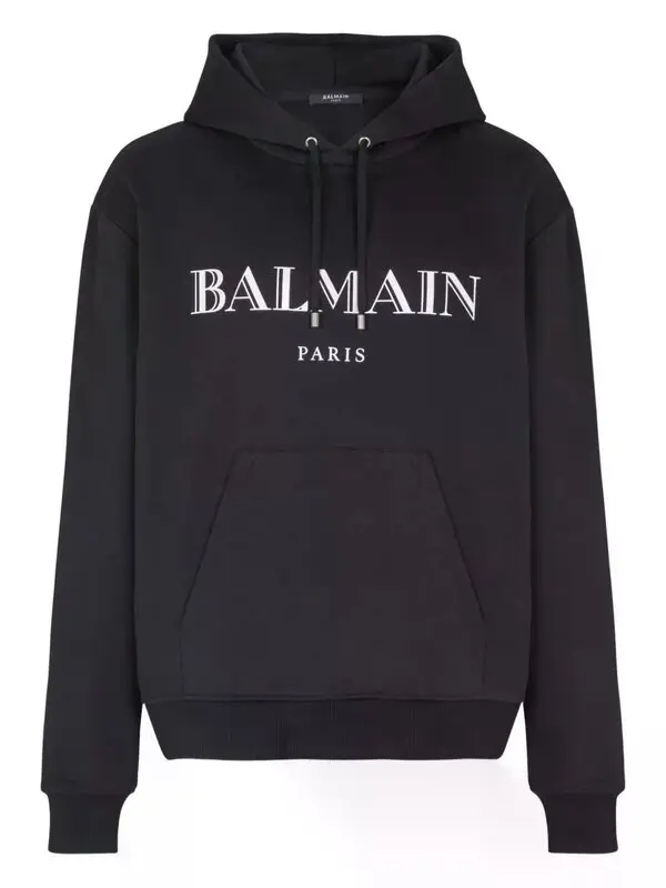 Balmain Logo-print Hoodie - Black